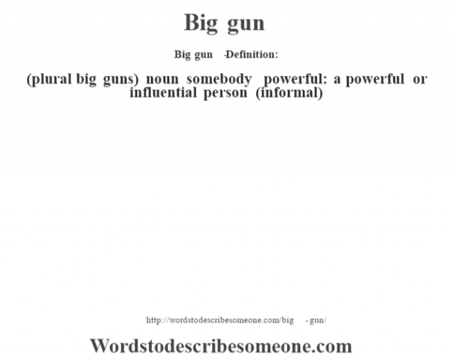 Big Gun Definition Big Gun Meaning Words To Describe Someone big-gun-definition-big-gun-meaning-words-to-describe-someone